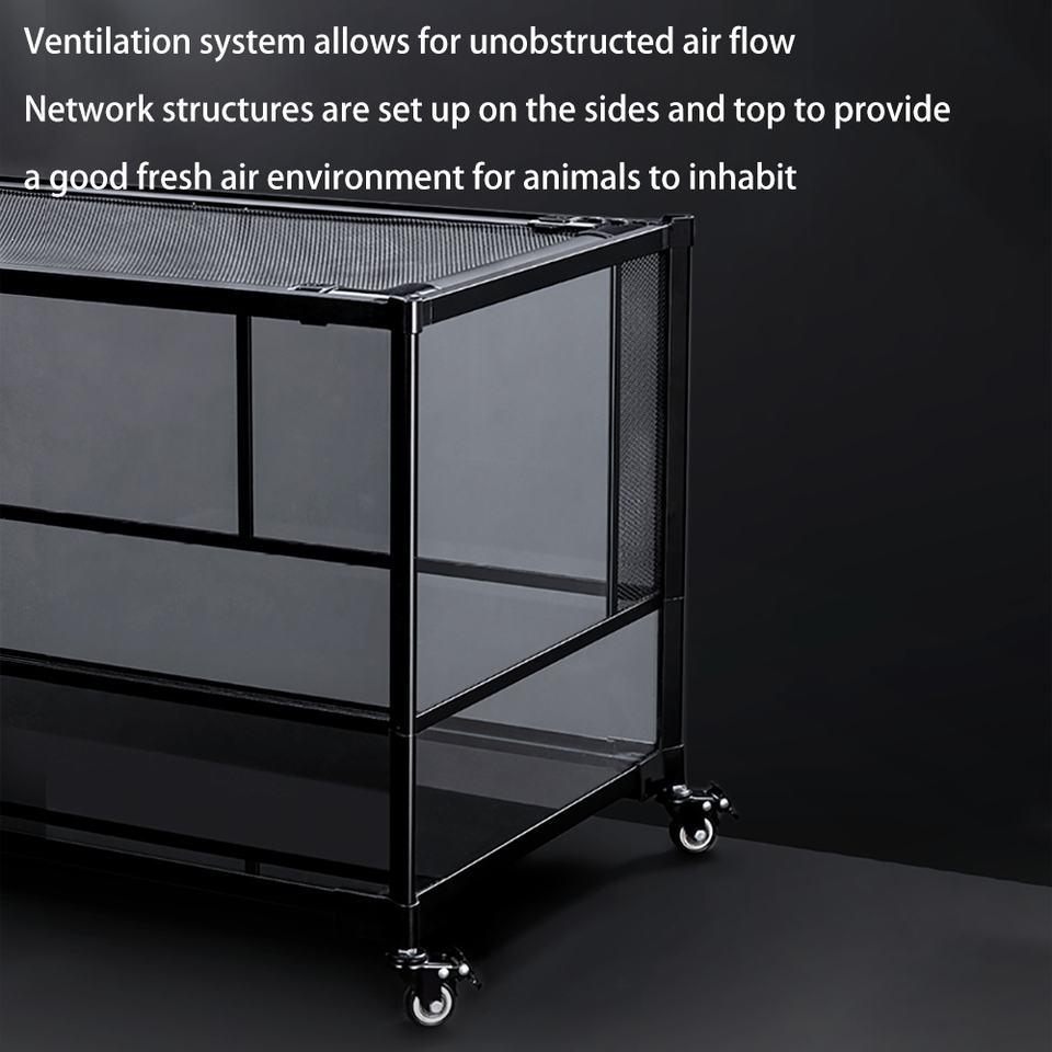 Custom 120 Gallon Large Glass Vertical Reptile Terrarium Cage ...