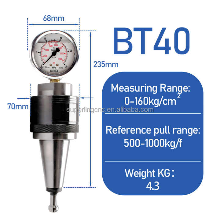 BT40 Spindle Tension Meter Instruments Tension Measuring Gauge CNC ...