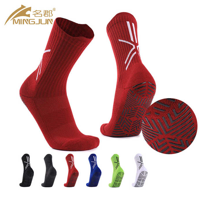 Custom Logo Compression Crew Athletic Anti-slip Grip Football Socks ...