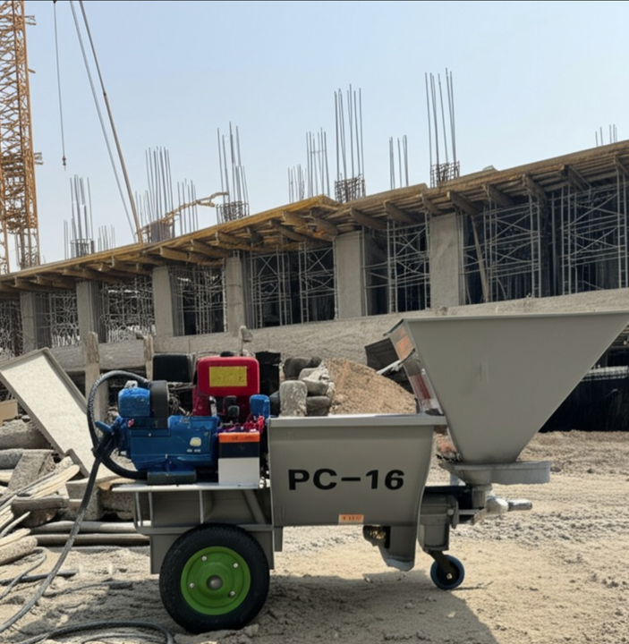 Derutu PC-16 Cement Pump Mortar Spray Machines for Plaster Application ...