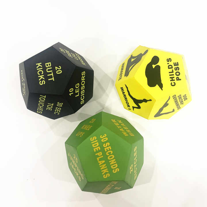12 Sided Custom Printed Sports Anti Stress Fitness Dice