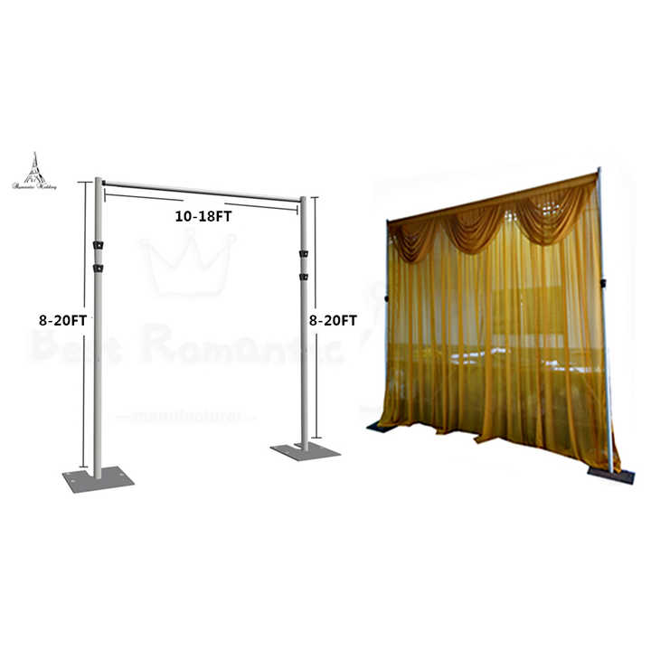 Single Pole Portable Adjustable Height Pipe and Drape Backdrop or Room ...