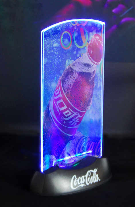 Acrylic Flashing LED Light Table Menu Restaurant Display Holder Stand