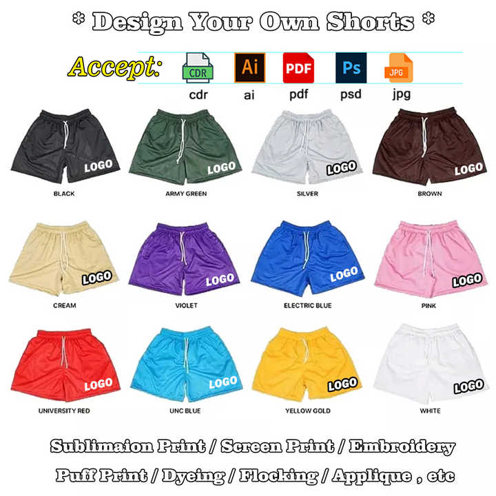 Shop Our Multi Color Custom Gym Shorts - High Quality Mesh