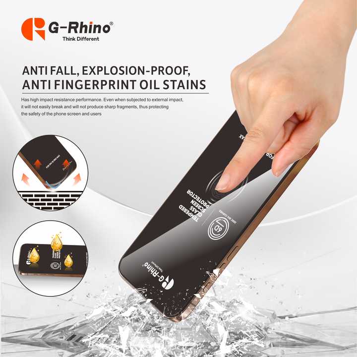 G-Rhino Top-tier Ultrasonic Fingerprint Unlocking Tempered Glass Screen ...