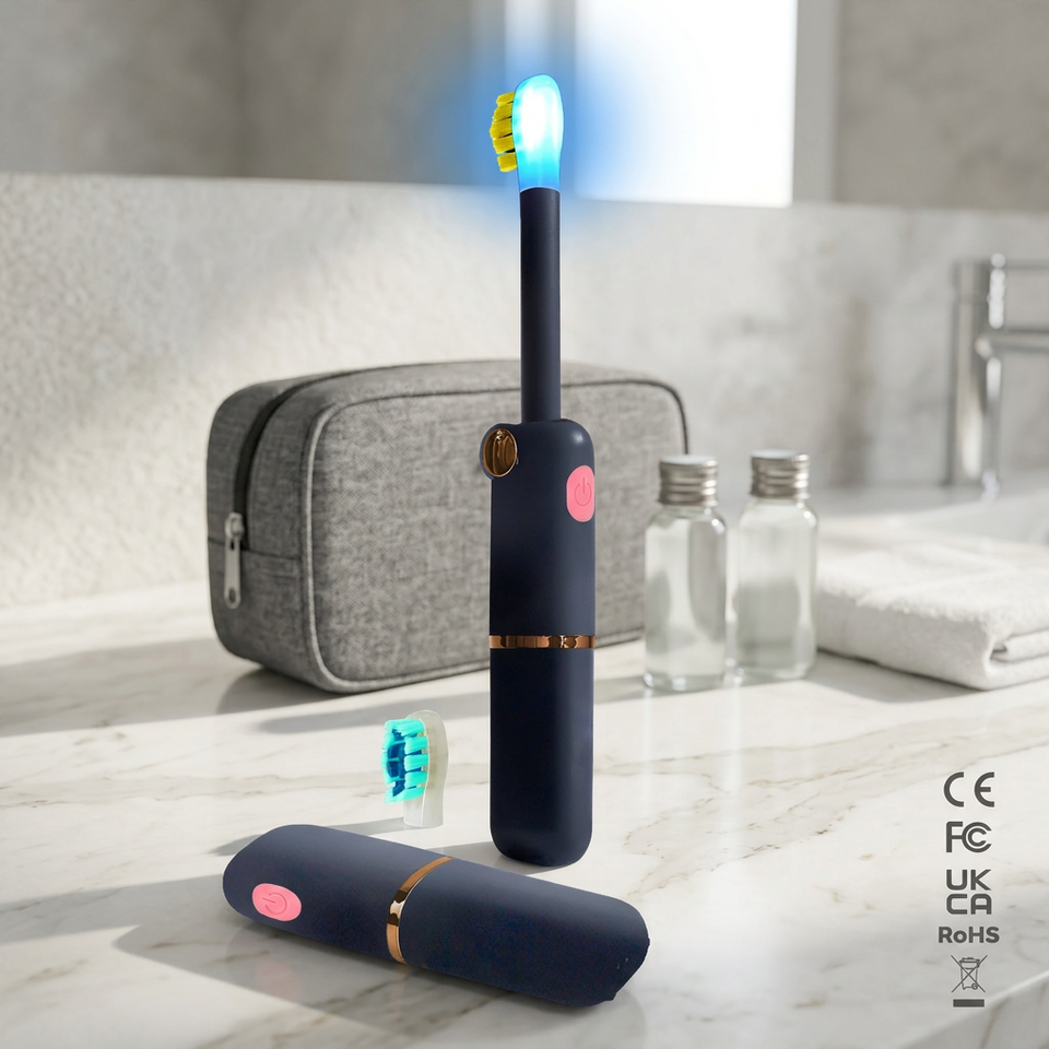 Portable Travel Sonic Electric Toothbrush Customized Waterproof IPX5 ...