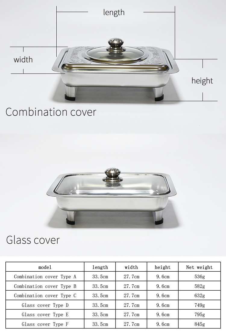 Commercial Stainless Steel Service Dish Buffet Food Warm Chafing Dish ...