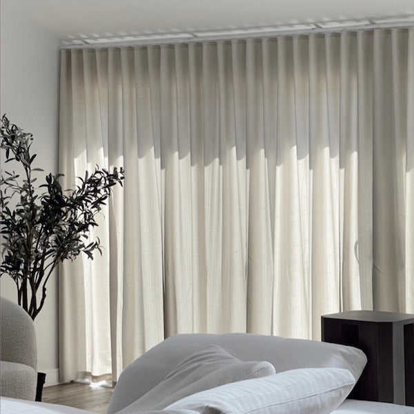 Built-In Foldable French Window Tulle S Fold Curtain Flat Ripple Sheer ...
