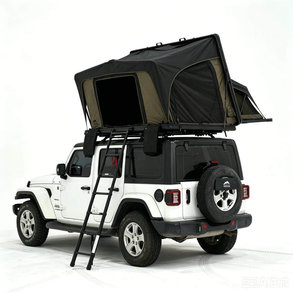 Luxury Hard Shell Rooftop Tent for Family Camping with Pet Area ...