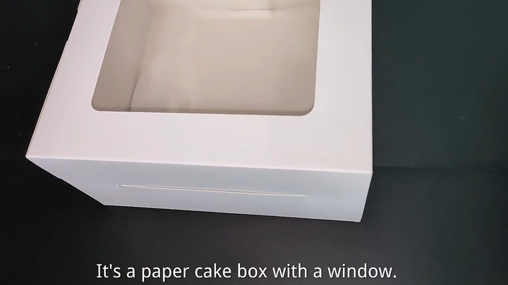 White Paper Bakery Box - Customizable 10x10x5 Cake Packaging