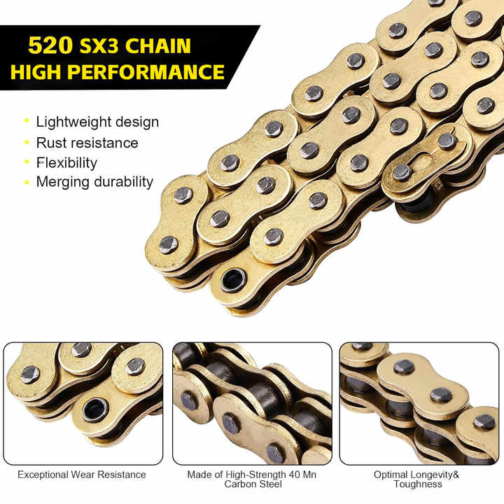 SFR Motorcycle Transmissions Gear & Chain Kit with Rollers Sprockets ...