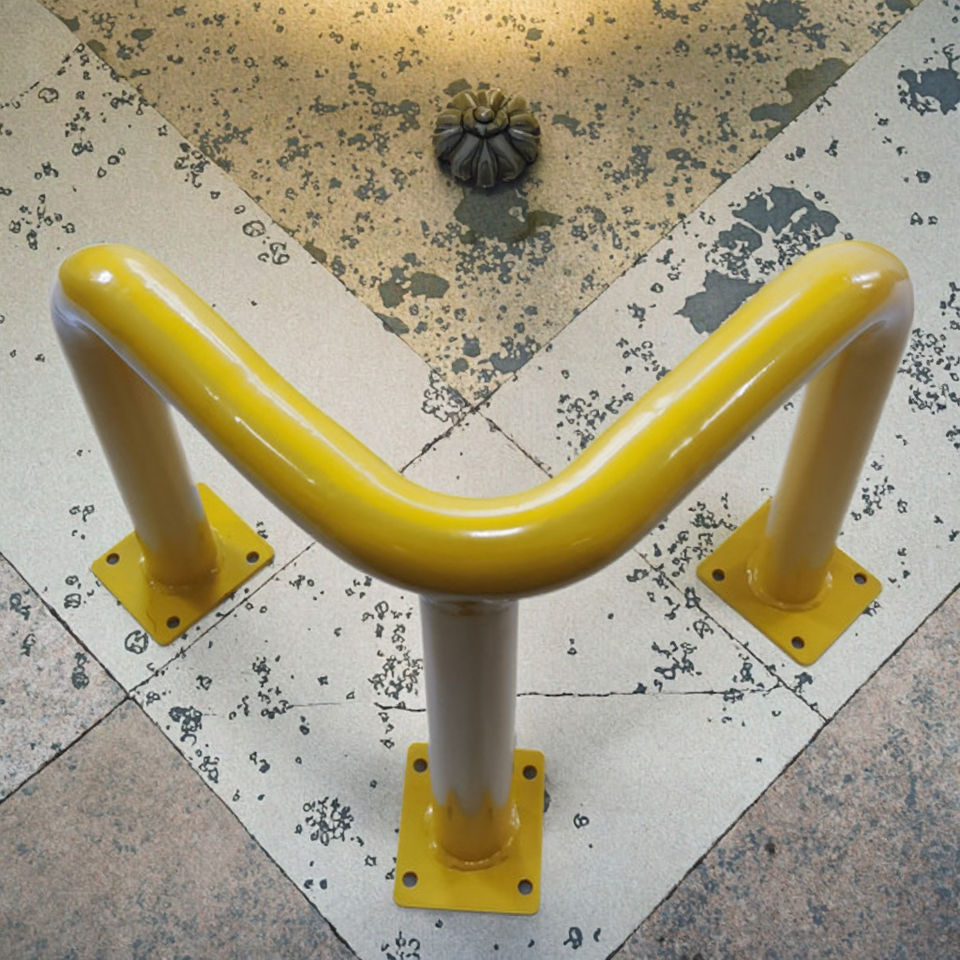 OEM 24\"HX24\"L Steel Traffic Barrier Safety Bollard Corner Wall Guards ...