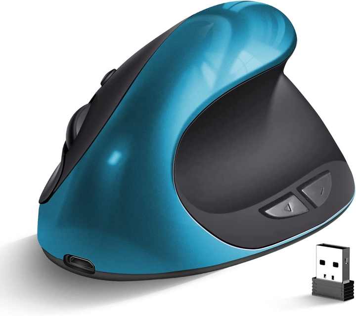 AML11 Vertical Mouse - Ergonomic 6-Button Wireless Mouse