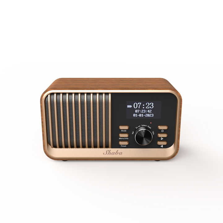 Customized Vintage wooden DAB+ FM Digital radio Wireless Speaker Alarm ...