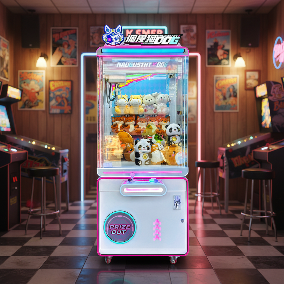 Luxury Rounded-corner Naughty Dog Acrylic & Metal Doll Machine| Alibaba.com