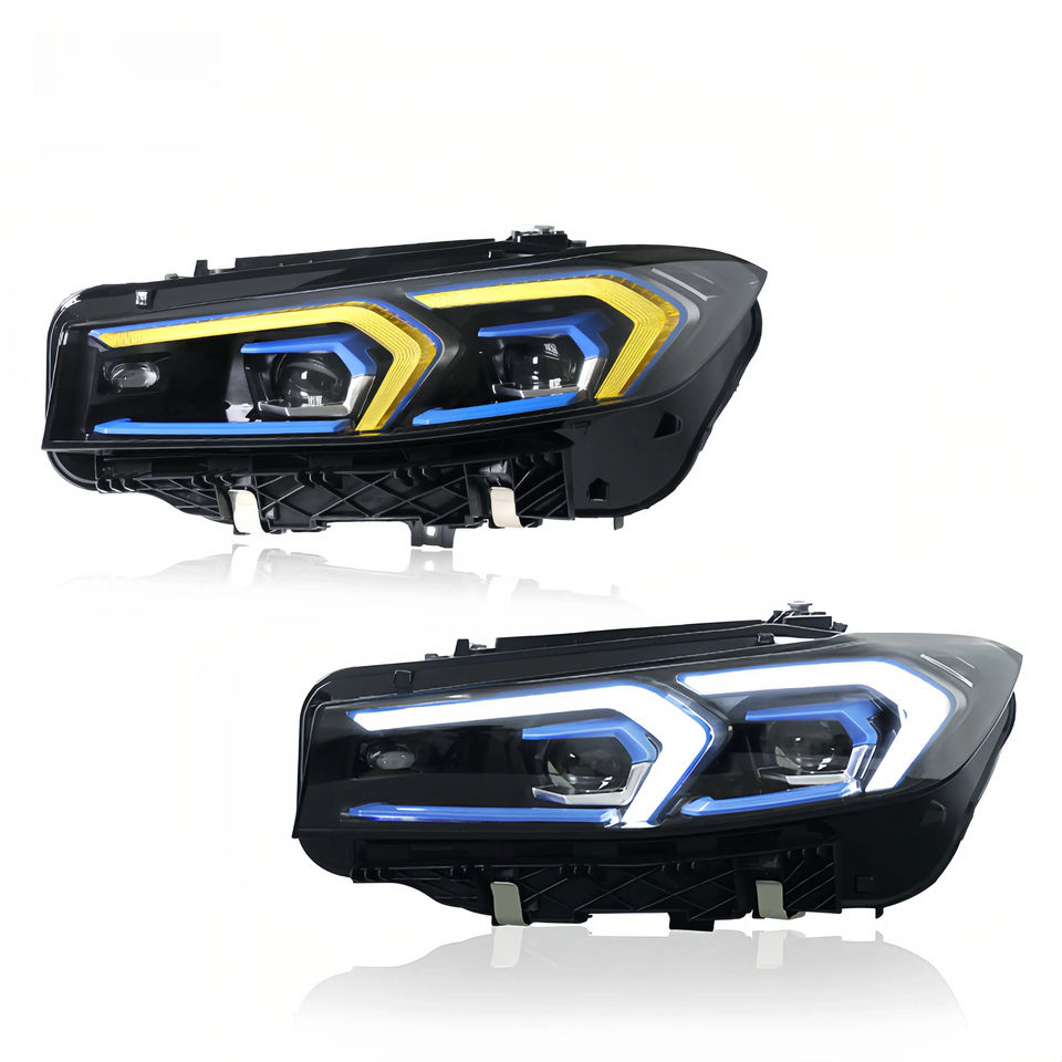HuaHai Yellow&White Blue Frame NEW LED Headlight DRL Turn Signal Lamp ...