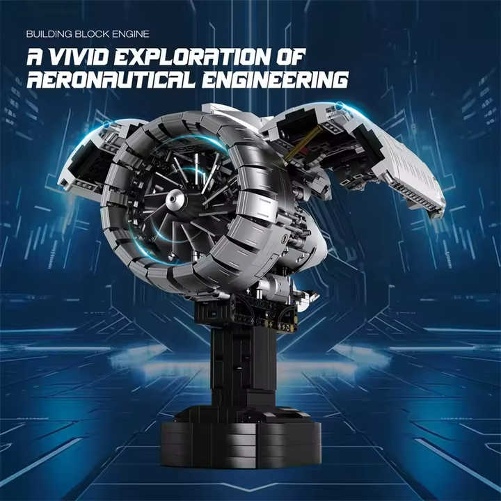Reobrix 33019 Aviation Turbofan Engine Building Blocks Toys Aero Motor ...