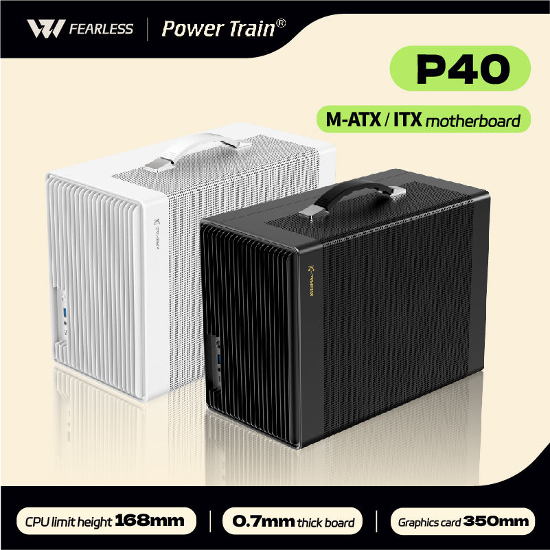 Portable Mid Tower Computer Case Power Train P40 - Supports MicroATX ...