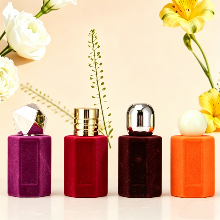 Portable 50ml Flocked Perfume Bottle Travel Size Velvet Spray Bottle ...