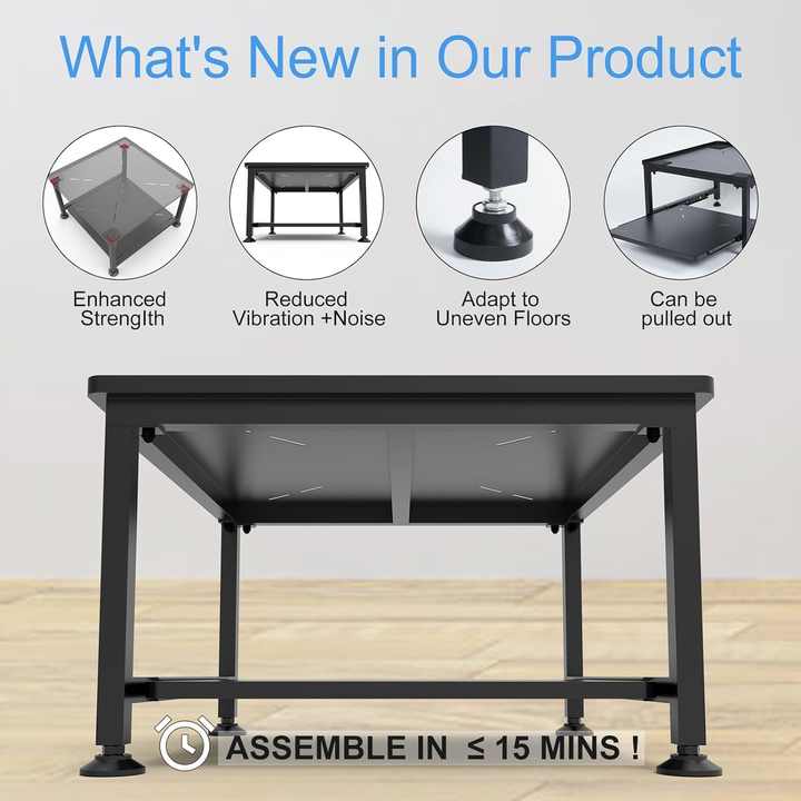 700LBS Load Washing Machine Stand Base Steel With Extendable Tray ...