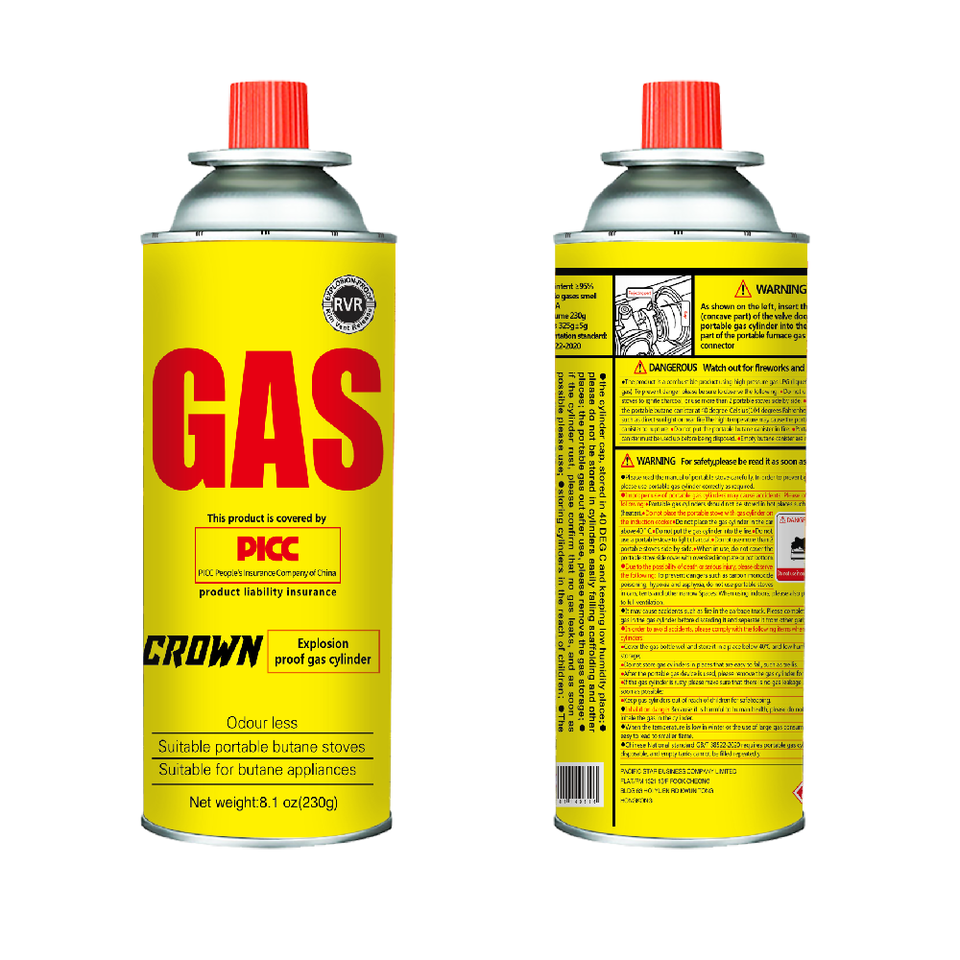 High Purity 230g Portable Disposable Camping Stove Butane Gas RVR ...