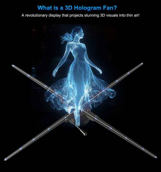 3D Holographic LED Fan - Futuristic Advertising Display