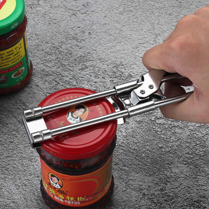Adjustable Stainless Steel Can Opener - Multi-function