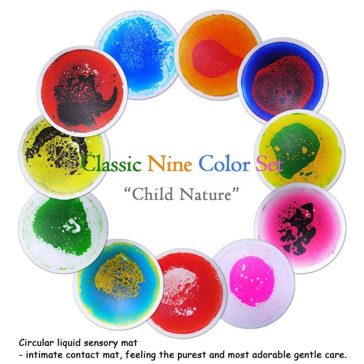 Factory Sensory Vinyl Floor Educational Toy Special Needs Round Liquid ...