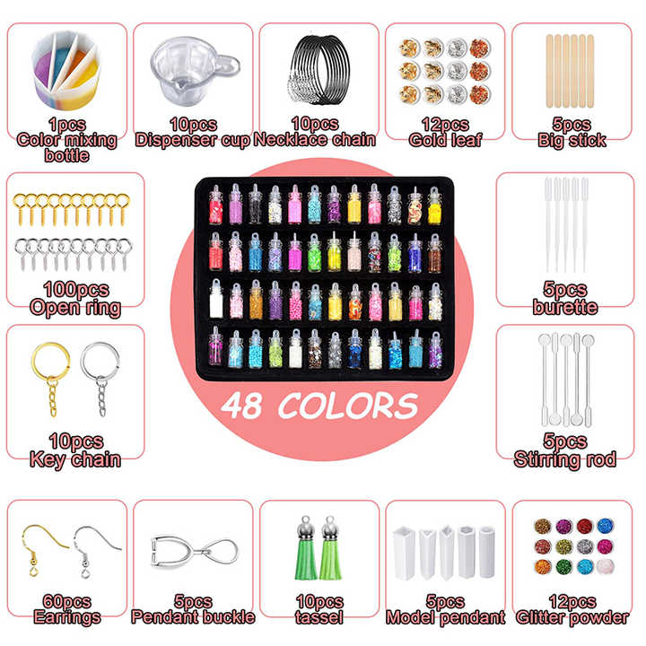 Resin Kits for Jewelry Making Epoxy Resin Kit Resin Silicone Mold ...