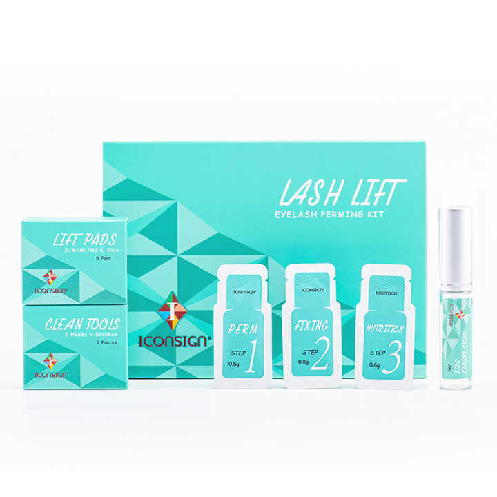 Iconsign Green Lash Lift Kit Fast Perming Eyelash Lift with Disposable ...