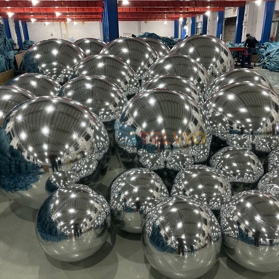 Giant Iridescent and Silver Wedding Party Decoration Inflatable Mirror ...