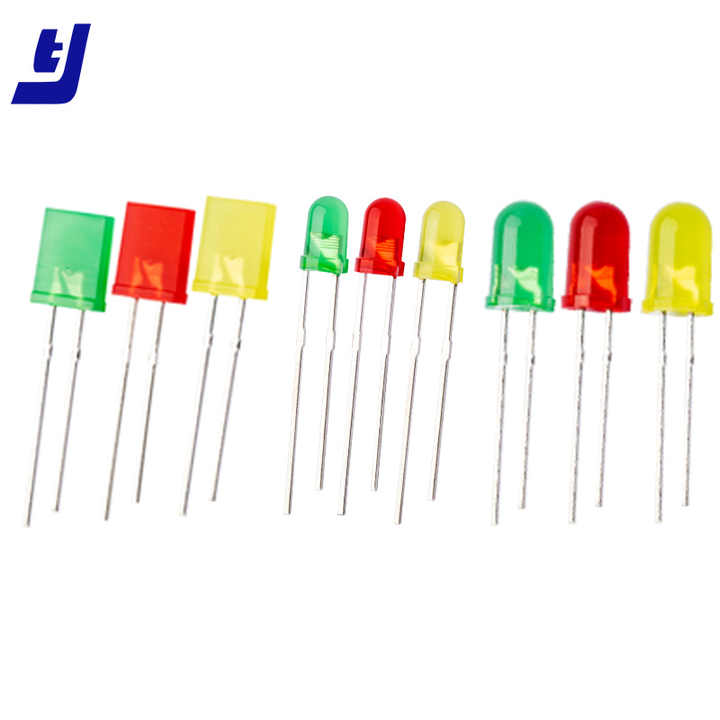 Custom White Red Green Blue Yellow Amber RGB 3mm 5mm Dip Led Round ...