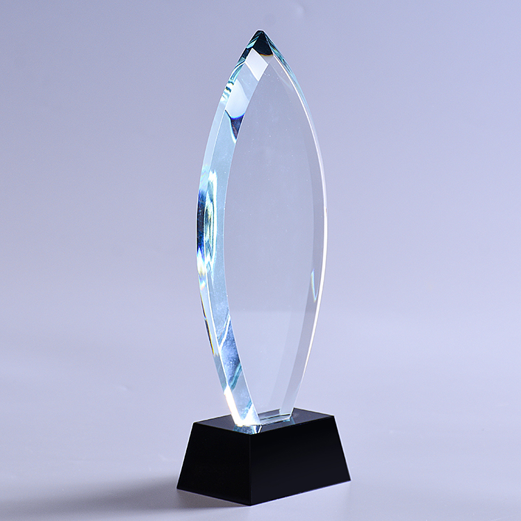 Buy In Bulk Leaf Shape Trophy Blue Crystal Award | Alibaba.com