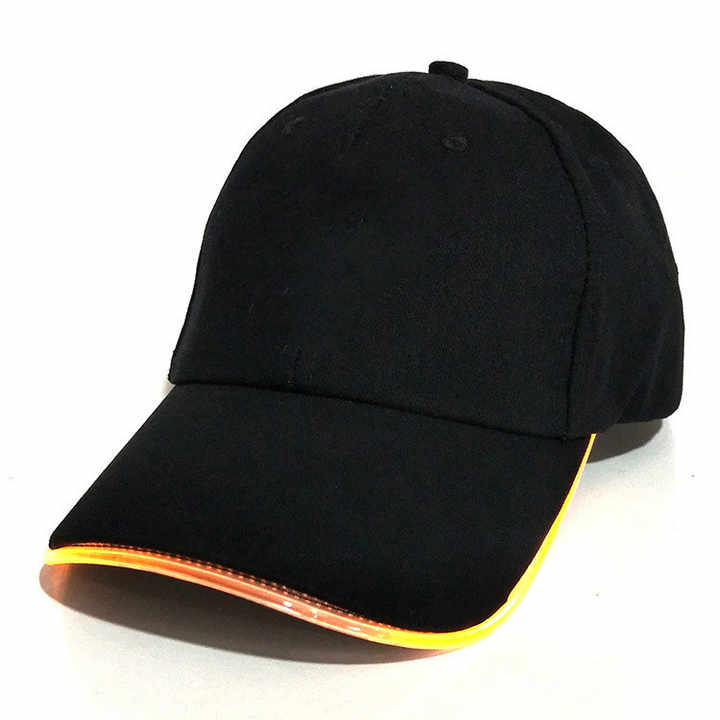 Adjustable Strap Baseball Cap with LED Lights for Outdoor