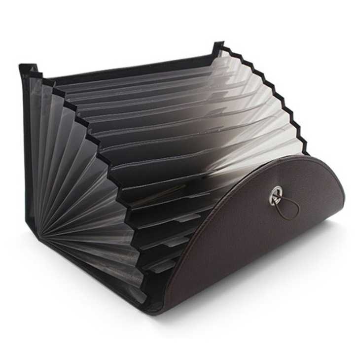 Portfolio File Folder A4 Files Holder Organizer PU Folio Bag Accordion ...