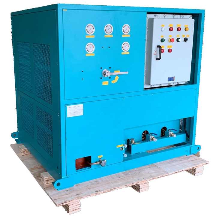 R32 R134a refrigerant ISO tank gas recovery machine 25HP oil less freon ...