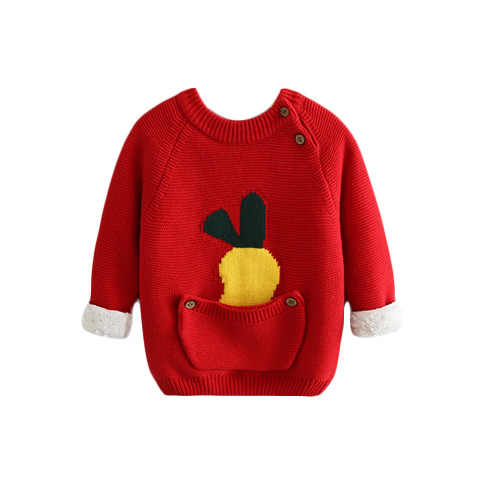 Autumn Winter Radish Knit Cardigan for Baby Girls Long Sleeve Crocheted ...