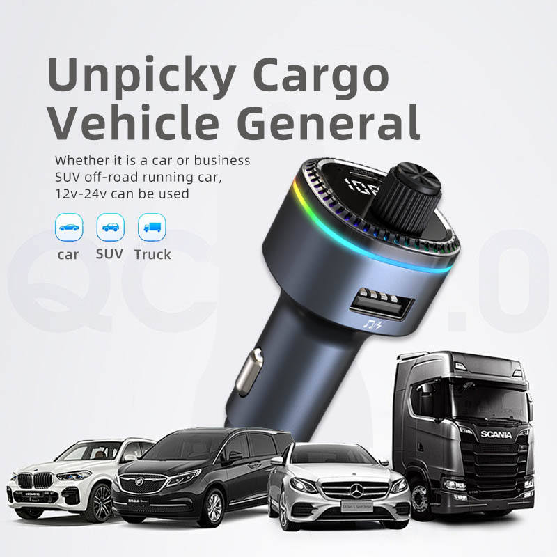 Car FM Bluetooth Transmitter Adapter PD30W 2 Port USB C Charger