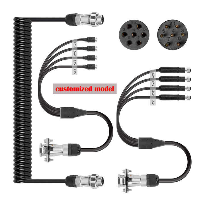 Tractor Suzi Connector 5 7 Way 4P Aviation Backup Camera