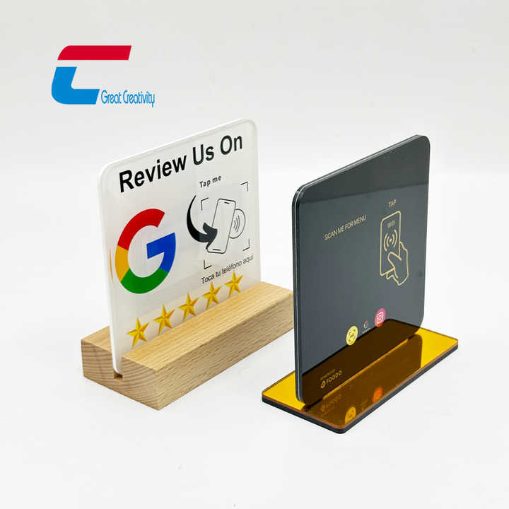 Custom NFC Menu Stand - Enhance Instagram, Yelp, Google Reviews