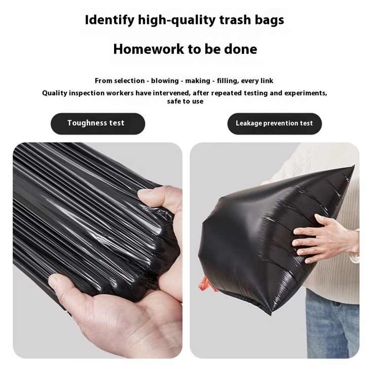 Large Thickened PVC Drawstring Roll Garbage Bag Portable for Household ...