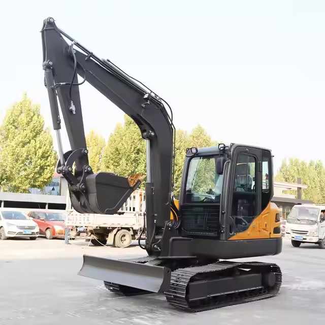 9 Ton Medium-Sized Excavator with Steel Track and Air-Conditioned Cabin ...
