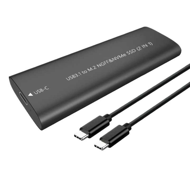 Aluminum Heat Cooling Case for M.2 SSD - 10gbps USB3.1