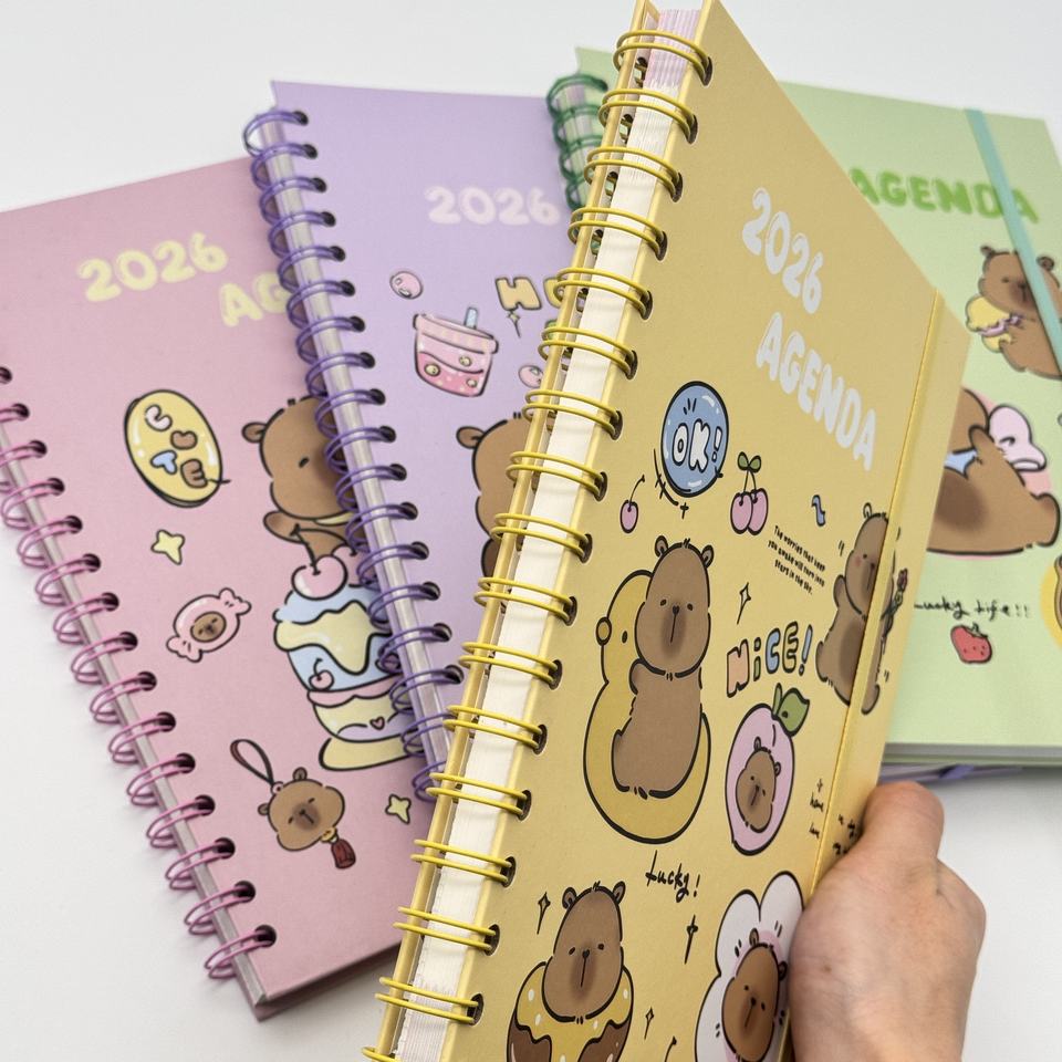 Kawaii Capybara B5 Diary Elastic Cartoon Spiral Notebooks for School ...