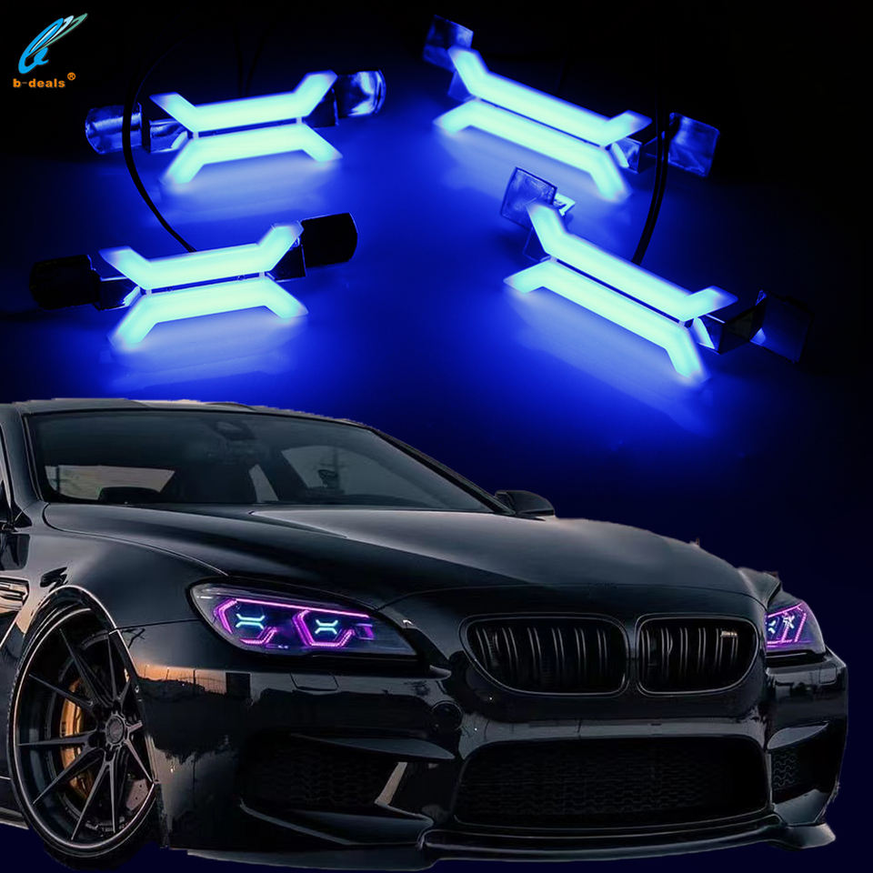 New B-deals 12v RGB Chasing X Concept SMD 3528 LED Crystal Angel Eyes ...