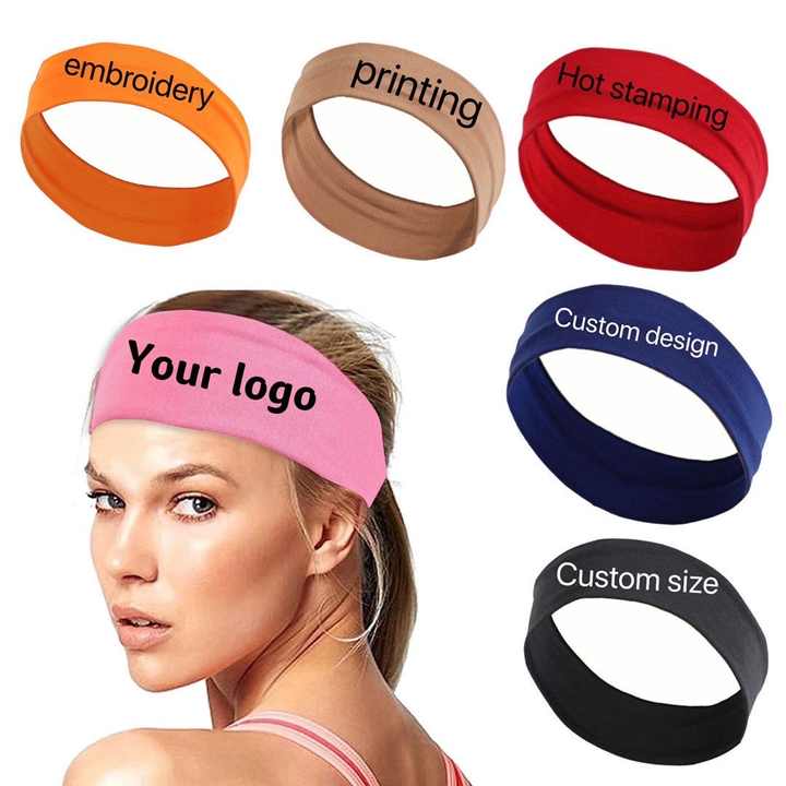 Custom Logo Hair Band - Sporty Cotton Headband Embroidery