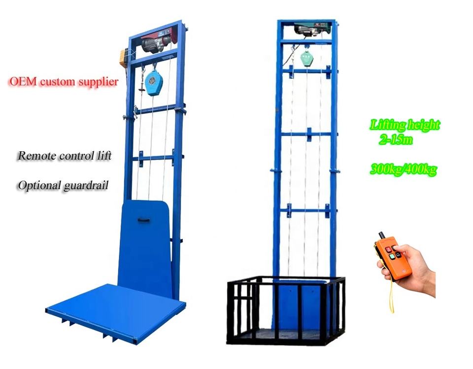 Small Electric Monorail Freight Elevator for Cargo & Person