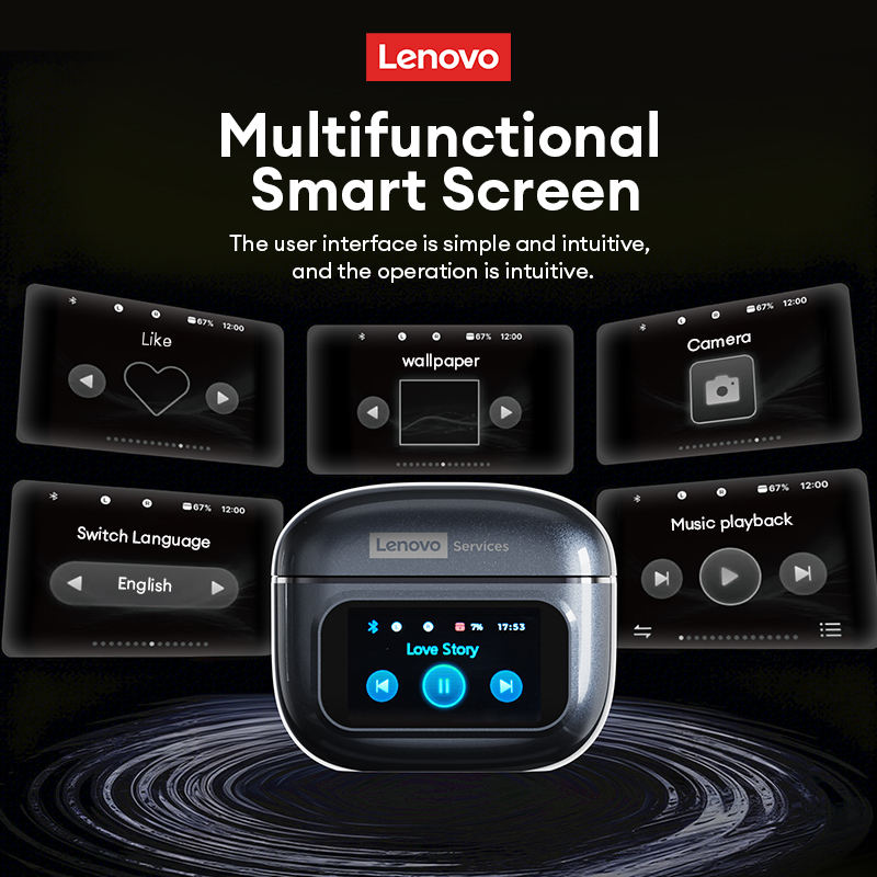Lenovo RS107 Wireless Smart Touchscreen BT V6.0 Earphones Noise ...