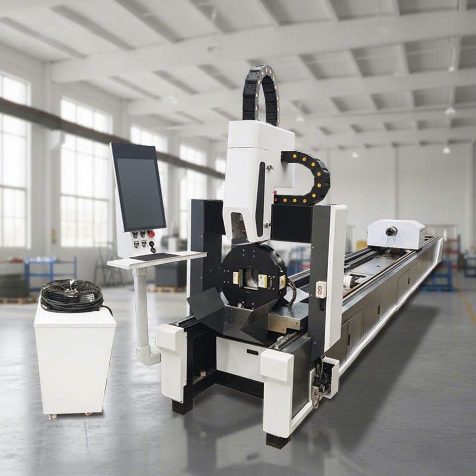 1.5KW Fiber Laser CNC 3-Axis Industrial Pipe Cutting Machine with Water ...