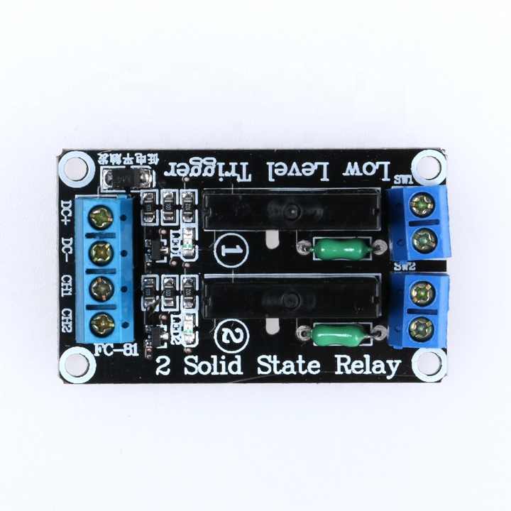 2 Channel 5V DC Relay Module - Solid State Low Level SSR